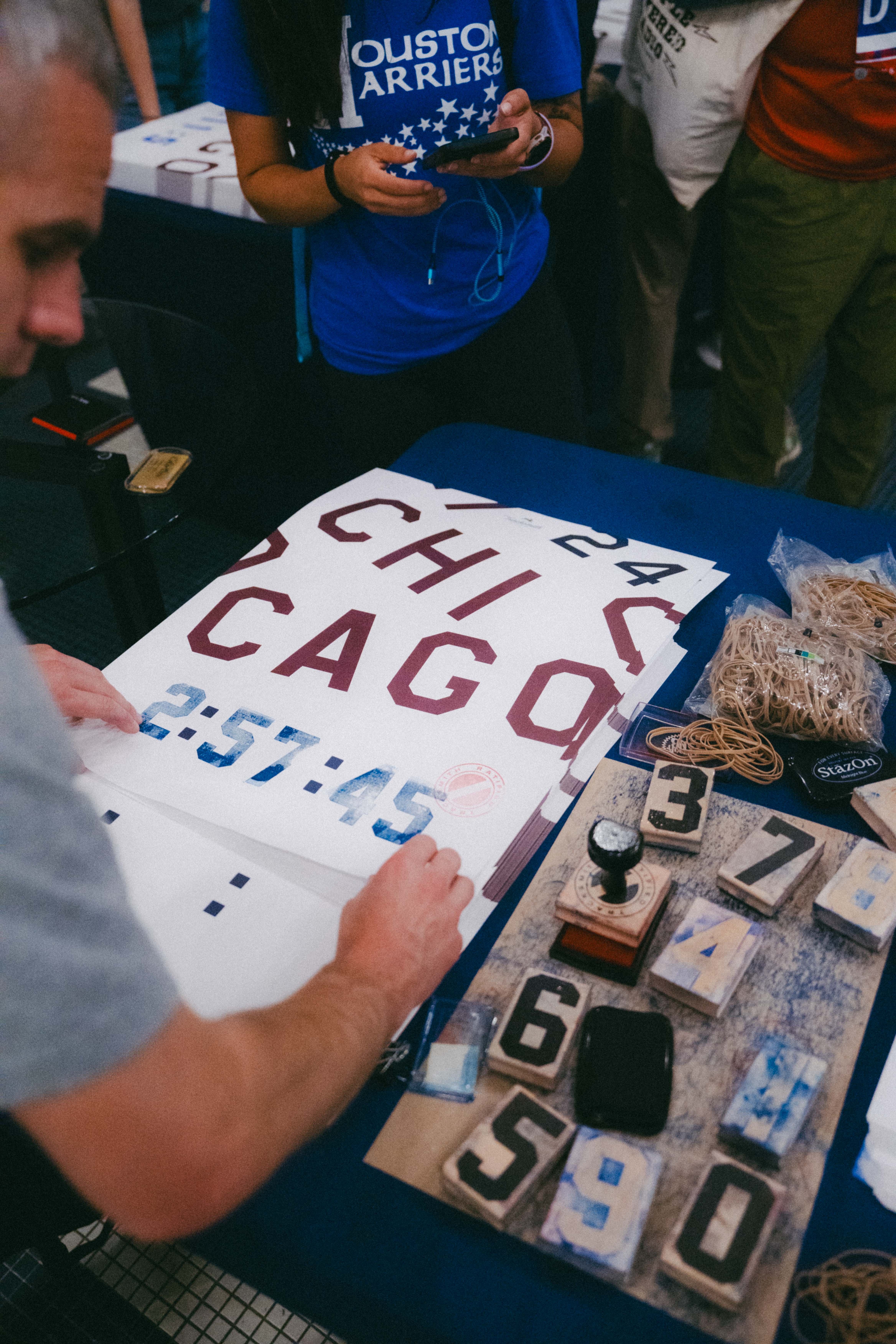 Hand Stamped Marathon Majors Poster | Tracksmith